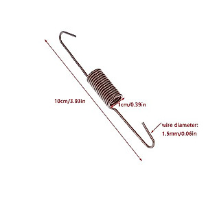 UtySty 20 Pack 10CM Sofa Mechanism Stretch Spring Replacement Extension Balance Hooks Tension Springs for Recliner Chair Seat Bed Couch Trundle Repair Long Neck Hook Style