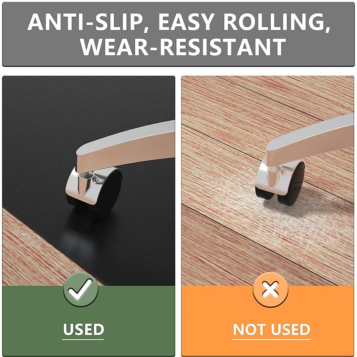 Naturehydro Low Pile Carpet Chair Mats - 48" x 30" x 0.09" Thick Transparent ChairMats, Clear Chair Mat for Office Chair on Carpeted Floors, Easy Rolling,BPA and Phthalates Free (Rectangle)