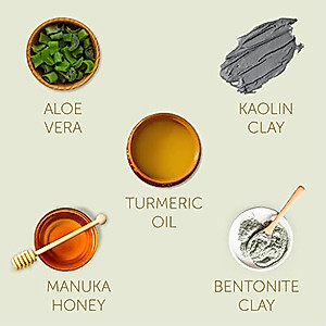 Turmeric Face Mask for Sensitive Skin - Deep Pore Cleansing Mask - Skin Moisturizing Face Mask - Organic Face Mask Skin Care with Manuka Honey, Kaolin Clay and Bentonite Clay Mask (3oz)