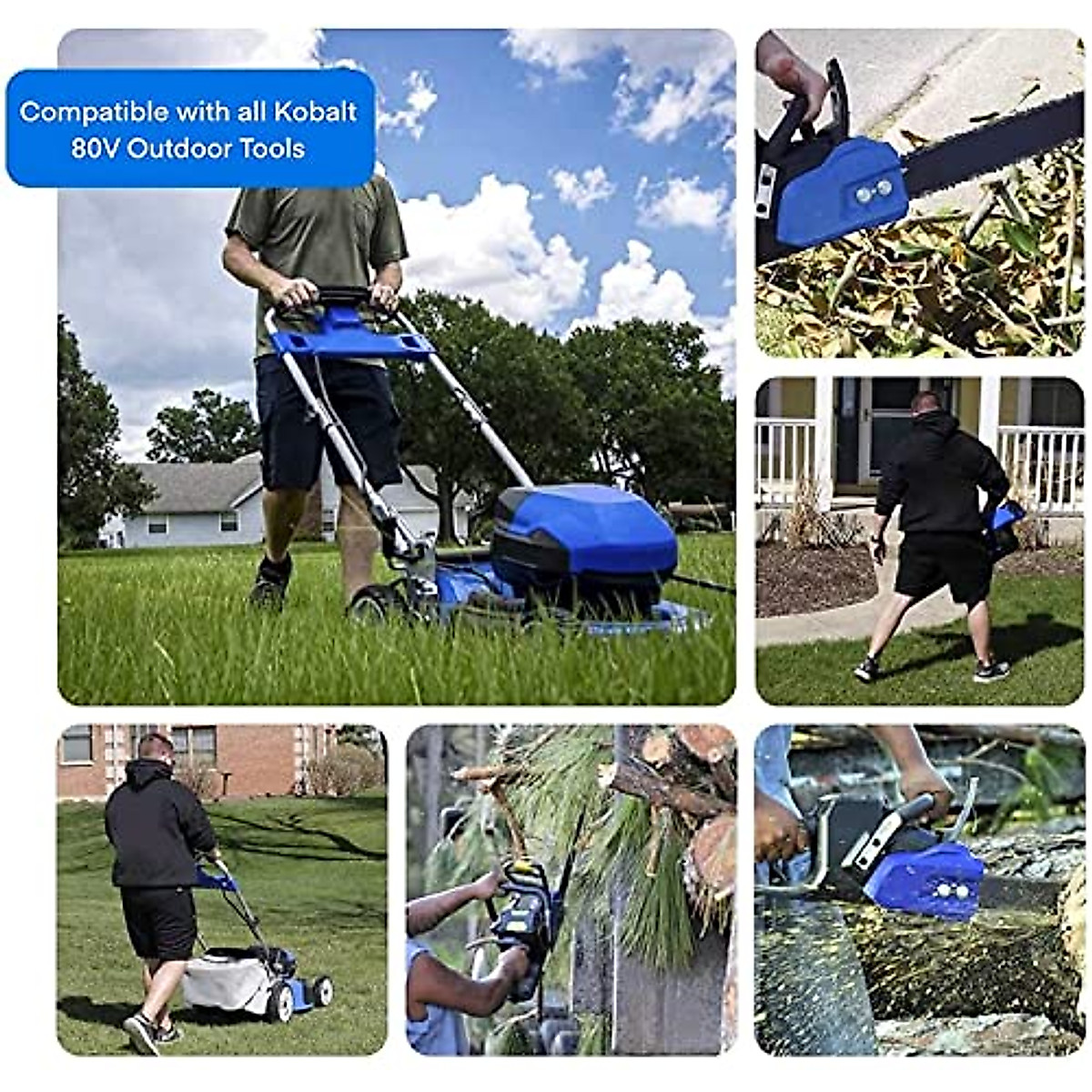 SABER 80-Volt 2.5Ah Battery Replacement for Kobalt 80V Cordless Power Equipment Battery - Designed in The USA