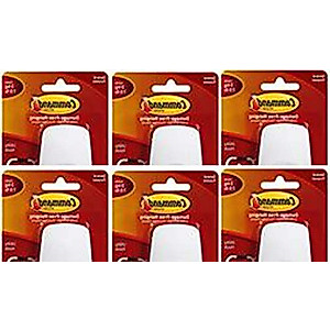 Command 17004-6_Value Jumbo Plastic Hook with Adhesive Strips, 6 Hooks, White