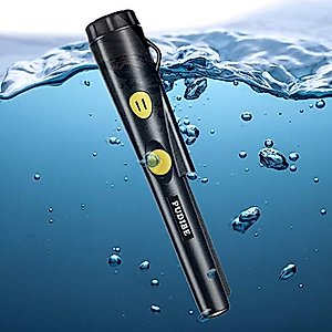 Pinpoint Metal Detector Pinpointer 360° Search Fully Waterproof Treasure Hunting Tool Accessories Belt Holster Lanyard and A 9V Battery for Adults and Kids(Three Mode) Black
