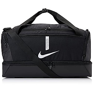 NIKE, Academy Team, Football Duffel Bag,Black/Black/(White)