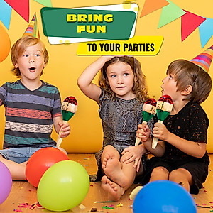 2Pcs Professional Maracas Musical Instruments - Mexican Wood Maracas for Adults Shakers Percussion Instrument for Party Favors - Musical Instruments for Adults for Salsa Rhythm Wooden Maracas for Kids