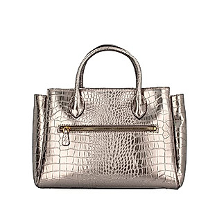 GUESS Enisa High Society Satchel Pewter One Size