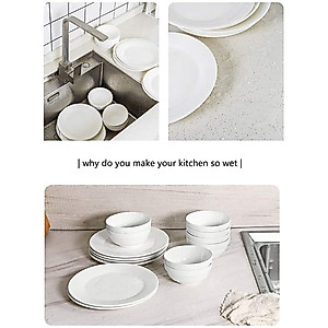 Dullrout Roll Up Dish Drying Rack 17.8 inch x 11.2 inch, Over The Sink Dish Drying Rack, Rollable Stainless Steel Sink Rack for Kitchen Organization, Foldable/Heat-Resistant/Easy to Store