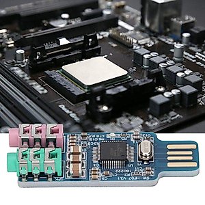 YWBL-WH External USB Audio Card Driver USB Sound Card External Audio Adapter CM108 for Computer Laptop WIN2000,WINXP,WIN3003
