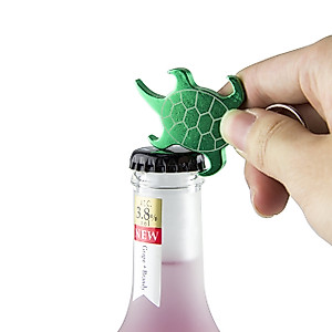 Swatom Turtle Aluminum Alloy bottle opener keychain Creative Gifts Accessories (1, Green Turtle)