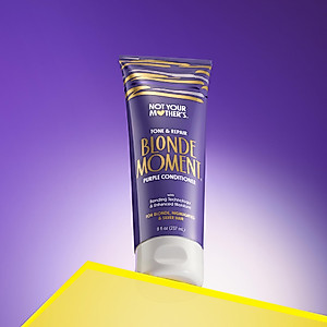 Not Your Mother's Blonde Moment Purple Shampoo and Conditioner (2-Pack) - 8 fl oz - Ideal for Blonde, Highlighted Brunette, Silver Hair - Helps with Bonding, Anti-Brass Toning, Repair, and Hydration