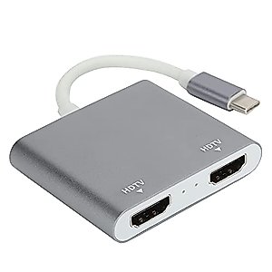 2 in 1 USB C Hub, Type C to HDMI Adapter Video Converter Docking Stations for Laptop Plug and Play