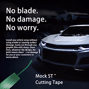 MOCK ST No-Knife Tape Design Line Finish Line Vinyl Wrap Cutting Tape 50m / 164 ft Roll