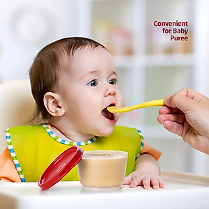 SIGNORA WARE Reusable Plastic Food Storage Containers 8 pack – 4 oz. Stackable Airtight Leak proof Food Containers for Snacks, Nuts, Baby Food, Picnics, Food Prep,Salad Dressing - BPA Free