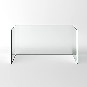 Neos Modern Furniture CD008-N Rectangular Shaped PC Laptop Workstation Table for Home Office, Clear