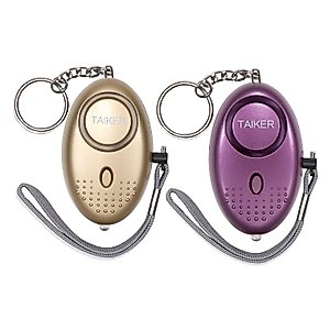 Personal Alarm for Women 140DB Emergency Self-Defense Security Alarm Keychain with LED Light for Women Kids and Elders-2 Pack