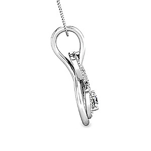 ERAA Jewel 1 CT Round Colorless Moissanite Engagement Pendant, Wedding Bridal Pendant, Eternity Sterling Silver Solid Diamond Solitaire -Prong Anniversary Promise Gift for Her