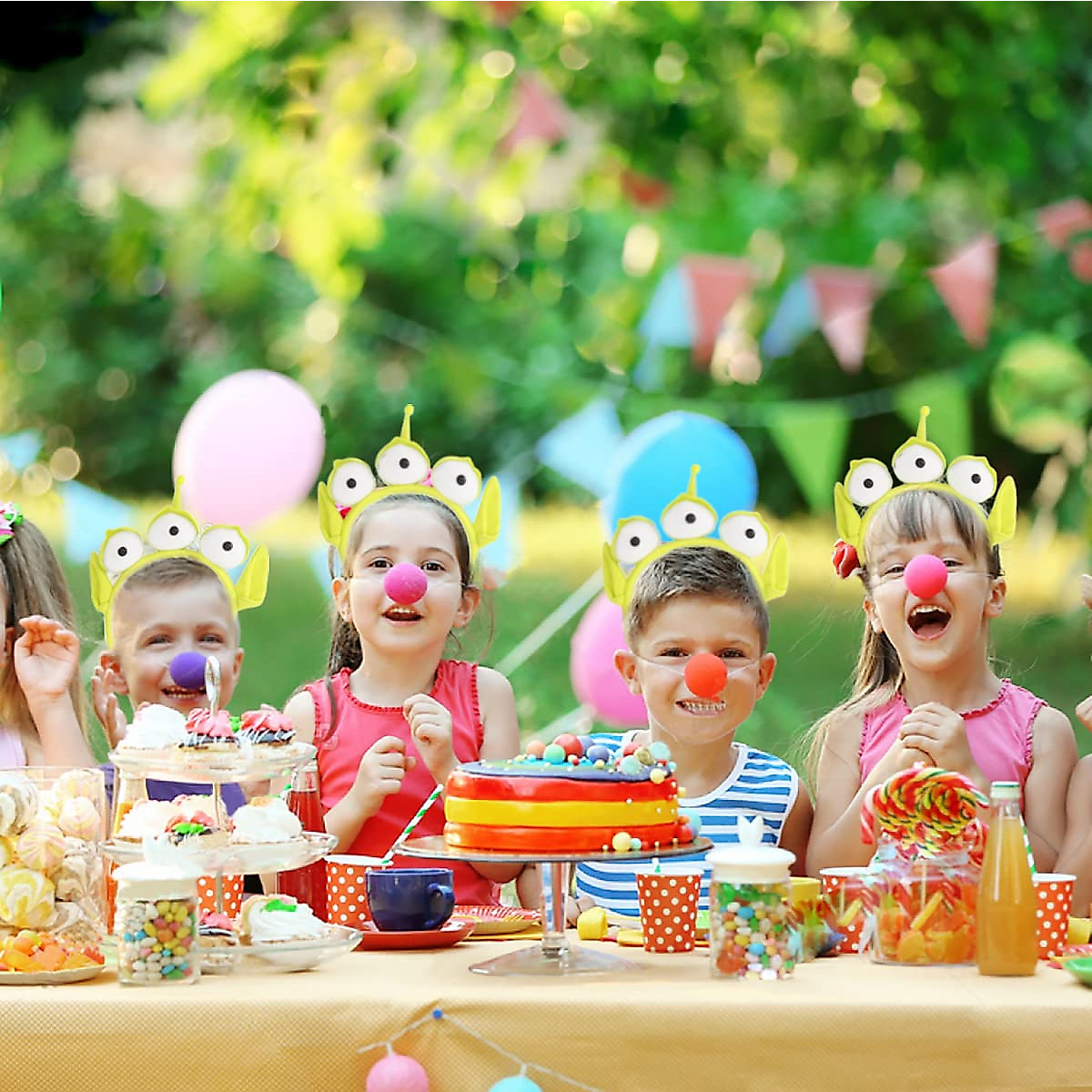 Jing xin Alien Headband Toy Stretchy Plush Eyeball Headband Accessories Alien Monster Headband for Party Cosplay (Green)