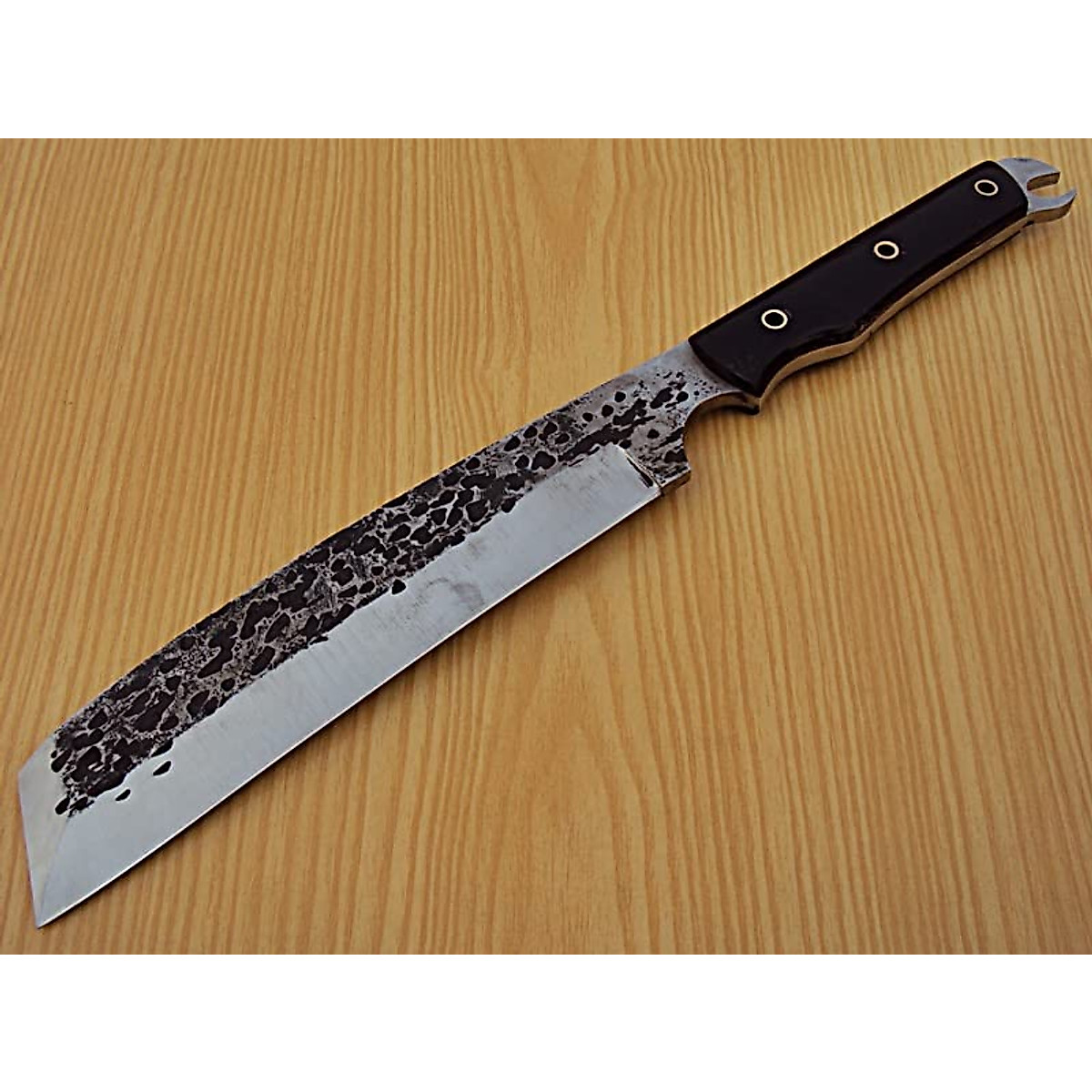 Poshland REG-Q-540- Custom Handmade Hi Carbon Steel(1095) Full Tang 13.3" Inches Nakiri Knife.