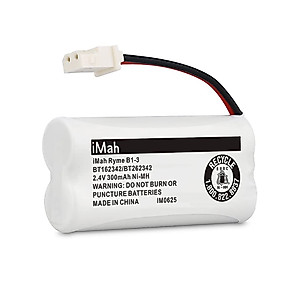 iMah BT162342 BT262342 BT183342 BT283342 Cordless Phone Batteries Compatible with VTech CS6114 CS6419 CS6719 AT&T EL5210 EL52300 EL52400 CL81101 CL80111 Handset Telephone, 2-Pack