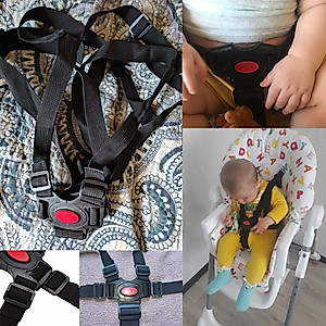 Seat Belt by AT,5/3/2 Point Adjustable for Baby Kid Safe Strap for Stroller High Chair (Include Shoulder Pads & Guarding Pad)