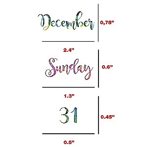 Watercolor Months, Watercolor Stickers, Watercolor Numbers, Watercolor Days of the Week, Sticker Kit, Sticker Set, Sticker Pack