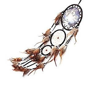Indian Feather - Home Wall Hanging Decoration Wolf Pattern Ornament Dream Catcher with Feathers Z7 - Accessories Garden Health Weddings Girls Beauty Computers Events Phones Sports Toys El