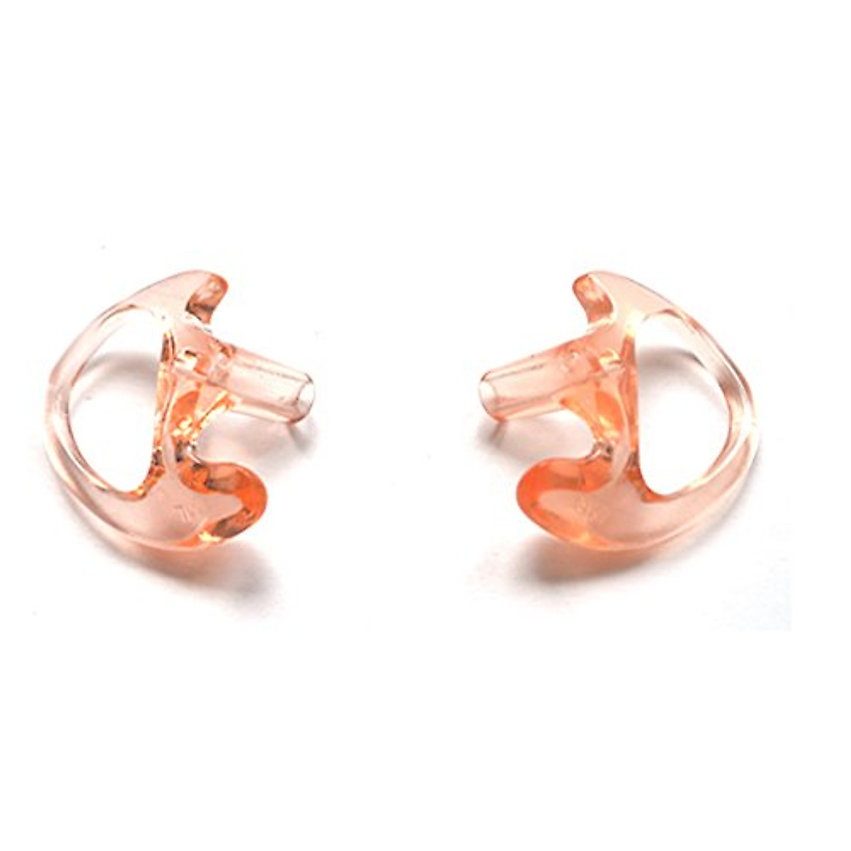 HYS 2.5mm Receiver/Listen ONLY Surveillance Acoustic Tube Earpiece Headset Shoulder with One Pair Medium Earmolds(Left and Right)