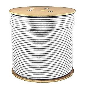 SolidLink - SL611A 1000ft CAT6A S/FTP in-Wall (CMR Rated) ETL Listed Bare Copper Solid 23AWG Conductor 550Mhz Fluke Tested Ethernet Wire (White)