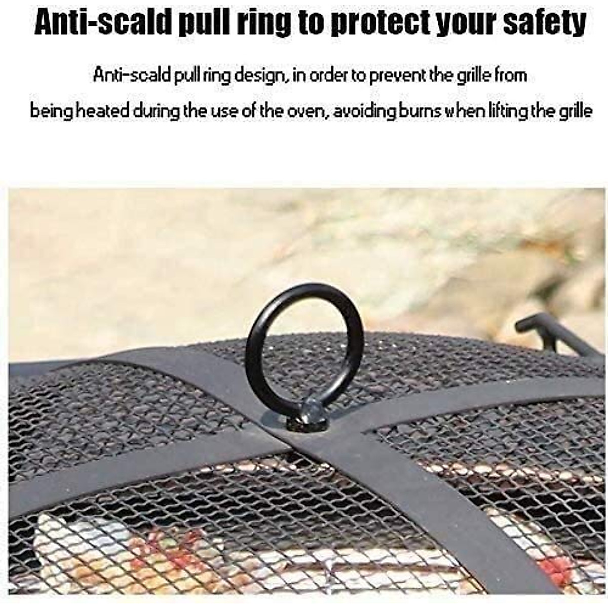 LEAYAN Garden Fire Pit Portable Grill Barbecue Rack Firepit Garden Metal Fire Pit Brazier Cover Backyard Patio Heater with Spark Outdoor Table Indoor and Outdoor with Cover BBQ Cooking for Camping