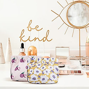 Buryeah 9 Pcs Pocket Makeup Bag Mini Cosmetic Bag Waterproof Squeeze Top Coin Purse Makeup Pouch No Zipper Tiny Pouch Travel Storage for Headphone Card Jewelry, Gifts for Women (5.1 x 4.8 x 0.8 Inch)