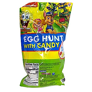 Nickelodeon Themed Candy Filled Plastic Easter Eggs Basket Stuffers, 2.82 Ounce, 16 Count