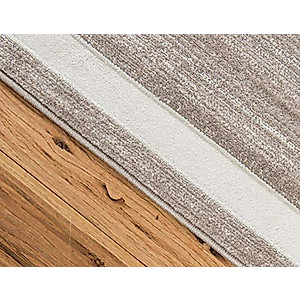 Unique Loom Uptown Collection by Jill Zarin Collection Greek Key Textured Modern Light Brown Area Rug (9' 0 x 12' 0)