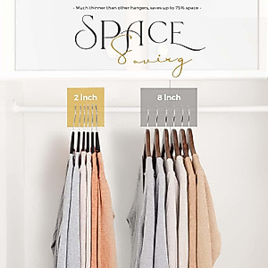 HOUSE DAY Premium Velvet Clothes Hangers Non-Slip Flocked Felt Hangers Heavy Duty Durable Coat and Suit Hangers | Vibrant Color Hangers | Lightweight Space Saving Hangers (10 Pack, Black)