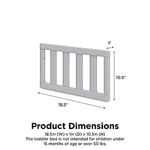Little Seeds Haven Toddler Guard Rail, Dove Gray