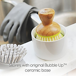 Full Circle Bubble Up Dish Brush, White (Pack of 6)