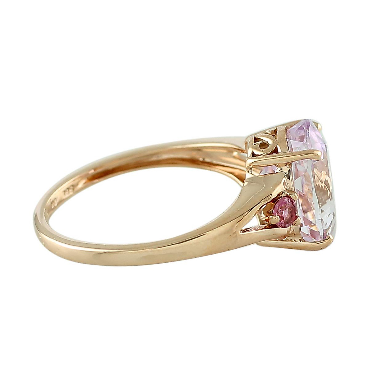 Carillon Kunzite Oval Shape 9X11MM Natural Earth Mined Gemstone 10K Rose Gold Ring Unique Jewelry for Women & Men