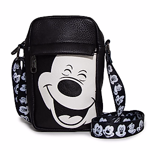 Buckle Down Disney Bag, Crossbody, Mickey Mouse Smiling, Vegan Leather