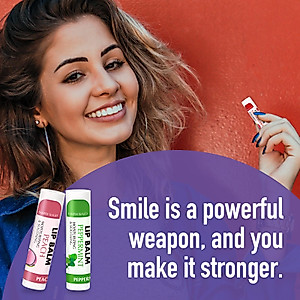 AZEN 24 Pack Lip Balm Stocking, Natural Lip Balm Bulk, Moisturizing Lip Balm for Dry Lips