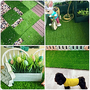 Tenalleys 8 Pack Fairy Garden Grass, Miniature Artificial Craft Grass, DIY Simulation Moss Craft for Garden Dollhouse Decor (6 x 6 in)