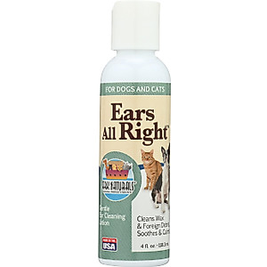 Ark Naturals Ears All Right Gentle Ear Cleansing Lotion for Dogs, Relieve Issues with Infection, Allergies, Odor and Wax, Natural Botanical Formula, 4 oz Bottle
