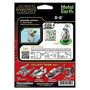 Metal Earth Star Wars D-O 3D Metal Model Kit Bundle with Tweezers Fascinations