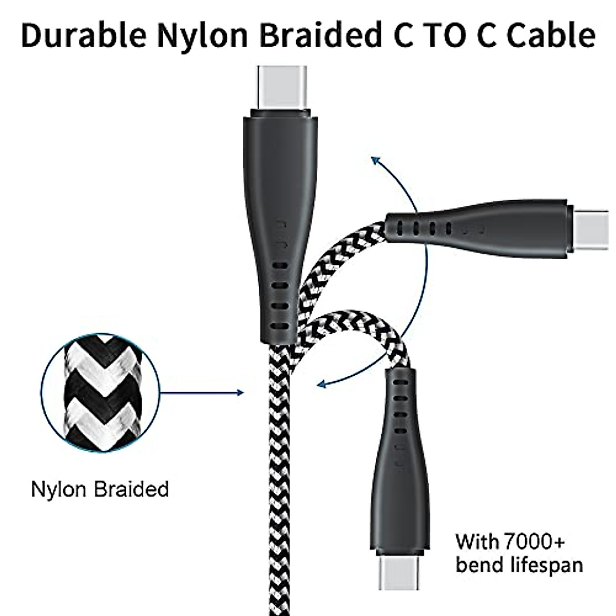 USB C to USB C Charger Cable 6ft+10ft Cord for Samsung Galaxy S23/S22 Plus/S22 Ultra/S21 FE 5G/S21+/S21 Ultra/S20/S20+/S20 Ultra,A14 A54 A34 5G,A53,Note 20 10+,Note20,60W Charging Fast Charge Wire