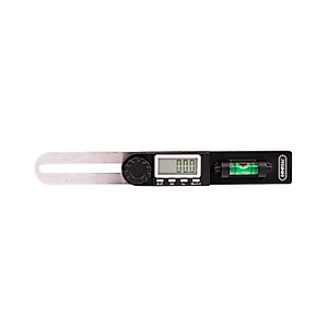 General Tools ANGLE-IZER T-Bevel Gauge & Protractor with Bubble #928 - Digital Angle Finder with Full LCD Display & 8" Stainless Steel Blade Level, Black