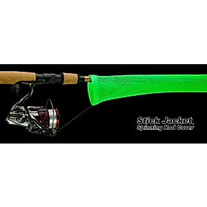 RITE-HITE Orin Briant Stick Jacket Fishing Rod Covers 3 Pack - Spinning Neon Green; Keep Your Rod Safe and from Getting Tangled…