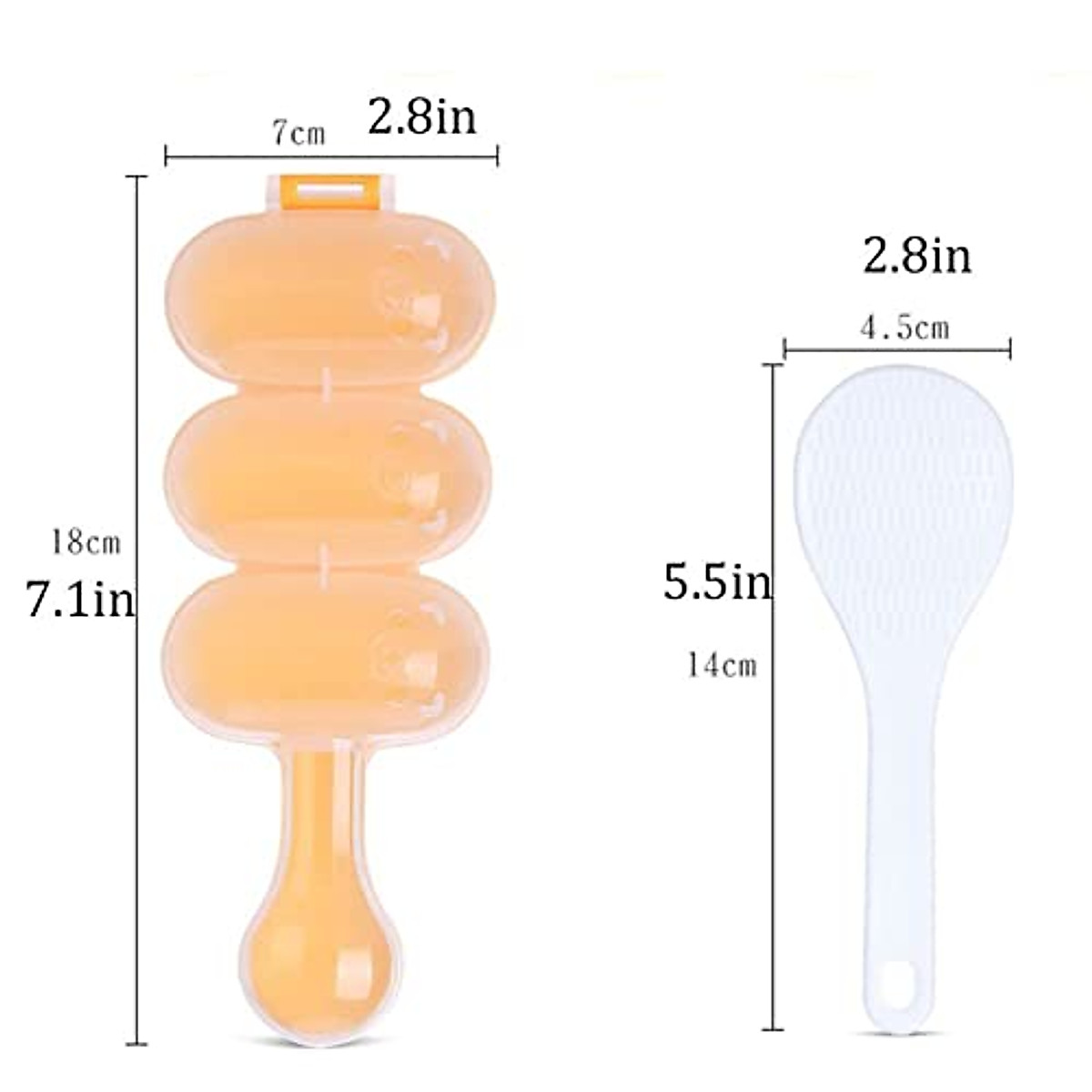 MXY Rice Ball Mould Shaker Sushi Roll Maker Kitchen Tools for Shake DIY Lunch with a Mini Rice Paddle (L-819)