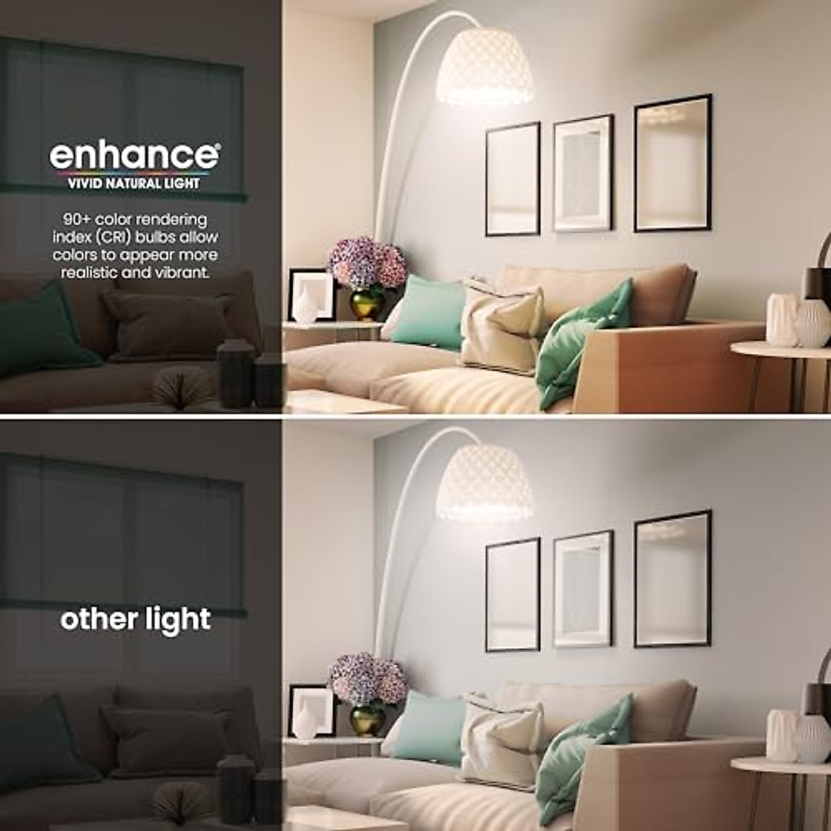 Feit Electric A19 LED Light Bulb, 75W Equivalent, Dimmable, 1100 Lumens, E26 Standard Base, 3000K Bright White, 90 CRI, Standard Light Bulb, Damp Rated, 22-Year Lifetime, OM75DM/930CA/2/6, 12 Pack