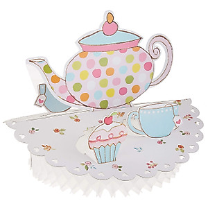 Creative Converting 265673 Tea Time Centerpiece Honeycomb Birthday Party Décor, One Size, Multicolor