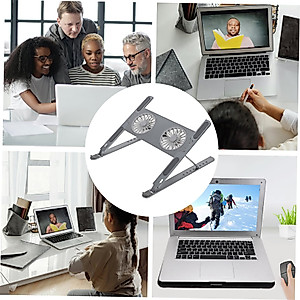 UKCOCO Air Cooling Bracket Laptop Cooling Pad Laptop Ventilated Support Laptop Cooler Stand Laptop Stand for Desk Laptop Stand for Lap USB Laptop Cooler Adjustable Notebook Aluminum Alloy