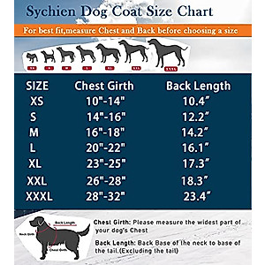 Sychien Dog Plaid Winter Reflective Large Coat,Windproof Waterproof Cold Weather Thunder Anxiety Calming Jacket,Coats for Boy Girl Puppy Dogs,Christmas Red XL
