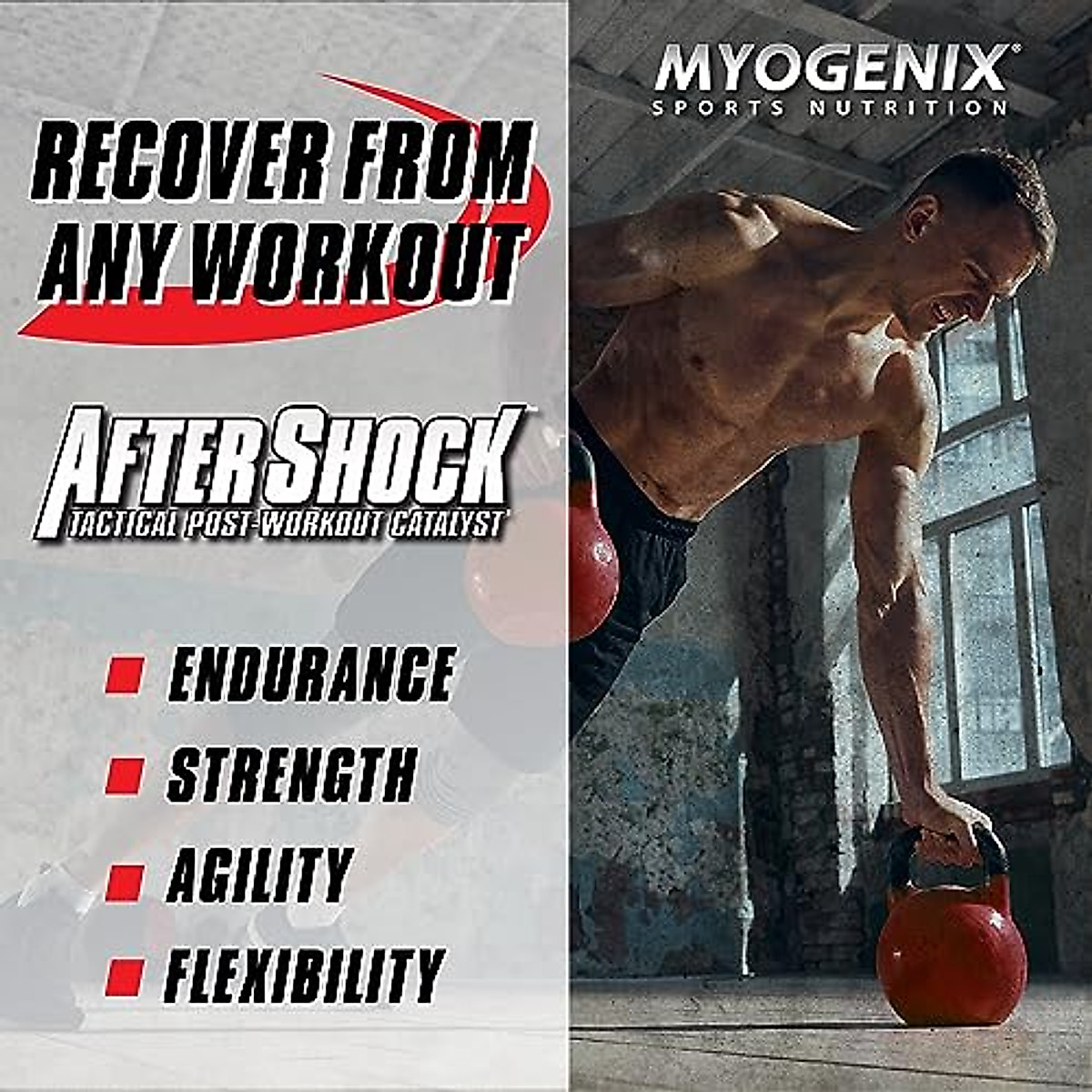 Myogenix Aftershock Post Workout, Unlimited Muscle Growth | Anabolic Whey Protein | Mass Building Carbohydrates | Amino Stack Creatine and Glutamine Plus BCAAs | Fruit Punch 2.64 lbs