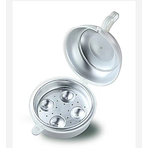 GMYQ Egg Pod, Egg Maker, Steamer, Perfectly-Cooked Hard boiled Eggs in Under 6 minutes, White, 4.8 inches *3.6 inches